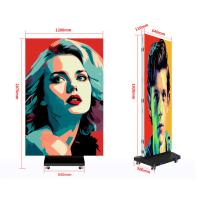 China Indoor LED Poster Display Tri Fold High Brightness Digital Signage Standee with P1.86 and P2.5 Options for Retail and General for sale