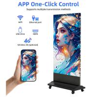 China Indoor LED Poster Display Tri Fold High Brightness Digital Signage Standee with P1.86 and P2.5 Options for Retail and General for sale