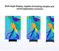 China Indoor LED Poster Display Tri Fold High Brightness Digital Signage Standee with P1.86 and P2.5 Options for Retail and General for sale