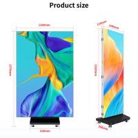 China Indoor LED Poster Display Tri Fold High Brightness Digital Signage Standee with P1.86 and P2.5 Options for Retail and General for sale