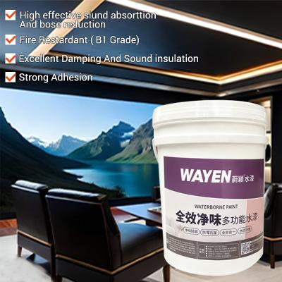 China Semi Matte Homestay Soundproof Paint Fire Retardant Sound Absorbing Paint for sale