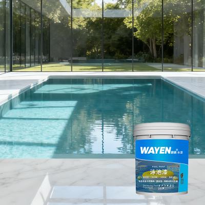 China Antibacterial Water Based Pool Paint Water Resistant Polymer For Pool Renovation for sale