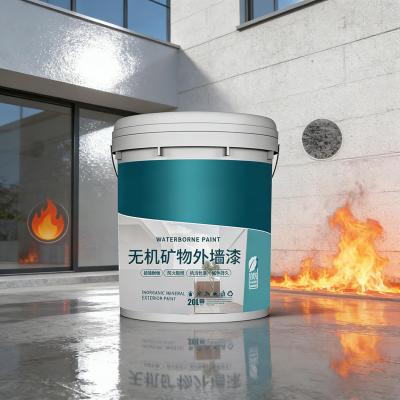 China High Gloss Fireproof Mold Proof Inorganic Mineral Wall Paint and Water Based Paint for Exterior Walls for sale