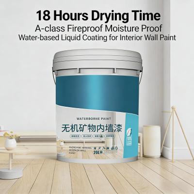 China 18 Hours Drying Time A-class Fireproof Moisture Proof Water-based Liquid Coating for Interior Wall Paint for sale