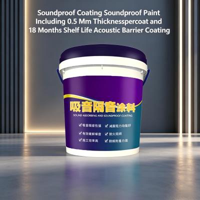 China Water-based Acrylic Soundproof Paint with 0.5 mm Thickness per Coat and 18 Months Shelf Life for Effective Noise Reduction for sale