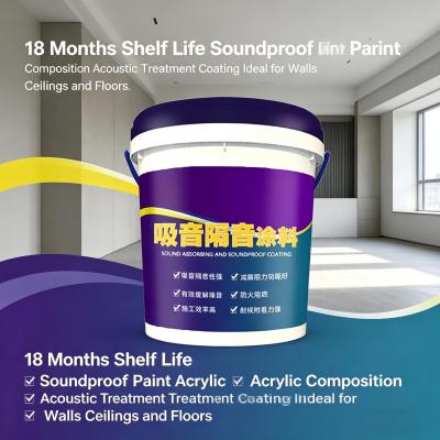 China 18 Months Shelf Life Soundproof Paint with 0.5 Mm Thickness Per Coat and Water-based Acrylic Composition for Noise Reduction for sale