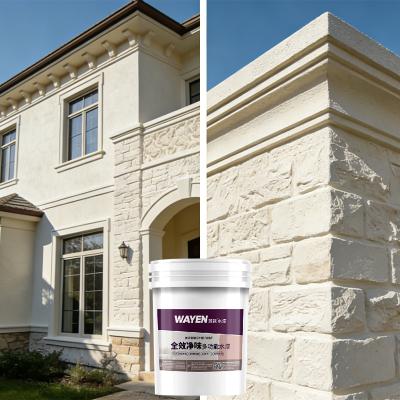 China W-6000 Exterior Wall Relief Texture Paint Elastic Crack Resistance 3D Relief Effect Self-clean Eco-friendly Water-based Coating for sale