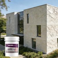 China W-6000 Exterior Wall Relief Texture Paint Elastic Crack Resistance 3D Relief Effect Self-clean Eco-friendly Water-based Coating for sale