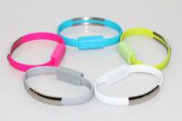 China Micro 5 pin Wrist Band cable and USB Data Charger Cable for sale