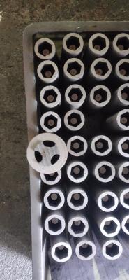 China 1.85g/cm3 Inside Coated Round Gear Hexagon Graphite for Carbon Continuous Casting Brass for sale