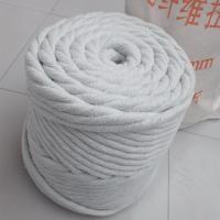China Customizable 3-60mm Ceramic Fiber Braided Round Rope 6mm for Temperature Applications for sale