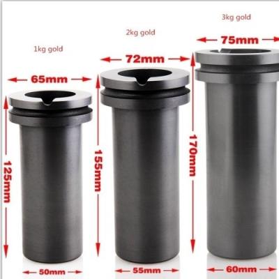 China GC-123 100% Carbon  1kg 2kgs 3kgs Graphite Crucible for Melting Gold Silver for sale