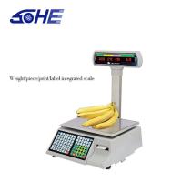 China Supermarket with High Precision Label Printing Scales and Customized Support OEM for sale