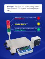 China 3KG Steel SOHE ATJP Scale with LED Three-color Alarm Light and Barcode QR Code Printing for sale