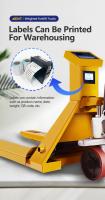China Yellow Lipoly Width Fork Heating SOHE SCS Printing Weighing Forklift for High Label Scales for sale