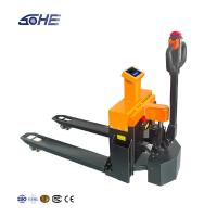 China Battery-Powered SOHE 1-3 Ton Narrow Electric Pallet Truck with Scale and LED Display for sale