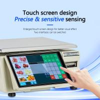 China 15kg Touch Screen Label Printing Weighing Scale with LED LCD Display and 1*RS232 Port Type for sale