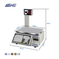 China SHW-TMC 15kg Printing Bar Code Table Scale with ABS Plastic/ Stainless Steel Plate for sale