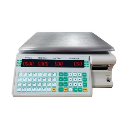 China Supermarket 3kg Digital Computing Scale with Barcode Label Printing and Paper Roll Holder for sale