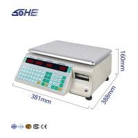 China Supermarket 3kg Digital Computing Scale with Barcode Label Printing and Paper Roll Holder for sale