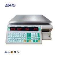 China SOHE Label Printing Scale Barcode Receipt Print for Supermarket 3kg Digital Computing for sale