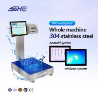 China Stainless Steel SOHE 60KG 400*500mm Smart Weighing Scale for Slaughtering and Meat Cutting for sale