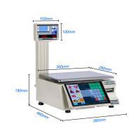 China Maximum Range 30kg Intelligent Bar Code Table Scale SHW-TMF6 with 10/7 Inch Display for sale