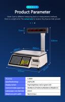 China Advanced Printing Bar Code Table Scale SHW-TMB 30kg with AC 100-240V/DC21V Power for sale