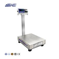 China Stainless Steel Square Pole Printing Industrial Platform Scale 60cm*80cm for sale