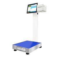 China 15 Inch Desktop Screen 15-200kg Pork and Beef Processing Android Printing Label Scale for sale