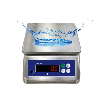 China 15kg S5 Double Screen Stainless Steel Waterproof Table Electronic Scale for -10 C-40 C for sale