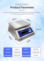 China 15kg S5 Double Screen Stainless Steel Waterproof Table Electronic Scale for -10 C-40 C for sale