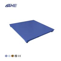 China SOHE 1000KG Carbon Steel Floor Scale with Bracket Print LED Display Capacity 0-1000KG for sale
