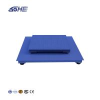 China SOHE 1000KG Carbon Steel Floor Scale with Bracket Print LED Display Capacity 0-1000KG for sale