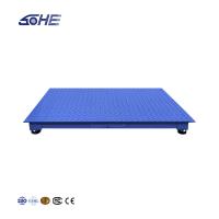 China SOHE 1000KG Carbon Steel Floor Scale with Bracket Print LED Display Capacity 0-1000KG for sale