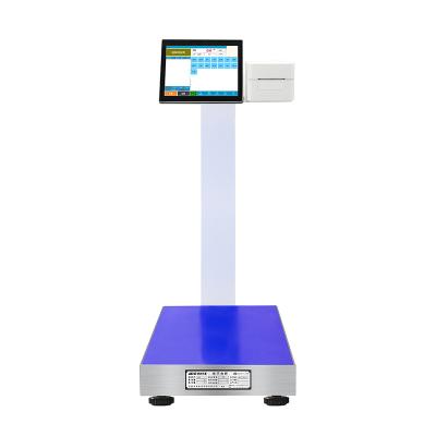 China 500kg Stainless Steel Touchscreen Platform Scale for Intelligent Android Display for sale