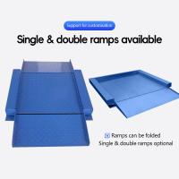 China Weighing Tension SOHE 1m*1m Carbon Steel Ultra Low Platform Scale Double Ramp Printed for sale