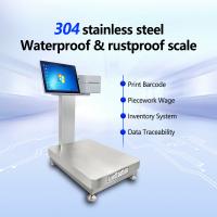 China 60KG SOHE Battery Simple Waterproof Smart Industrial Weighing Scales Platform Print Laber Scale for sale
