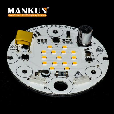China 75mm 6W CRI80 3000K DOB LED Module Flicker Free Narrow Light Angel for sale