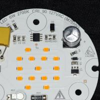 China 6watt 2700K Triac DOB Retrofit Dimmable LED Module Round PCBA For Desk Light for sale