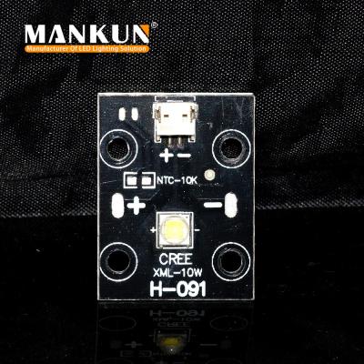 China High Power DC 3V 10W Cree XML PCB LED Module For Flashlight Torch Lights for sale