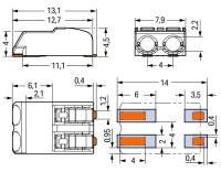 China Tinning Rated Current 9A SMD LED Connector PCB Module Copper Alloy for sale