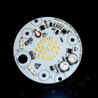 China 75mm AC127V Triac Dimmable 12W LED Module Driverless Flicker Free for sale