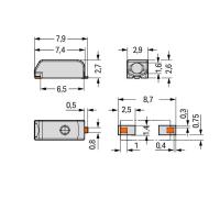 China White Color PCB Module 63V SMD LED Connector Press Push In Bottom for sale