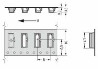 China Needle Spacing 6.5mm SMD LED Connector Chrome Nickel Spring Steel for sale