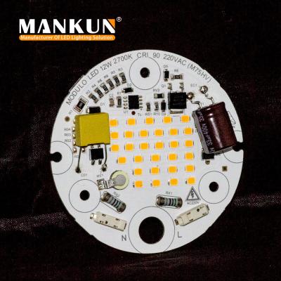 China High Power DOB 12W Ra90 Round LED Module Triac Dimmable 0V 10V for sale