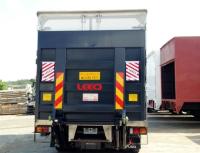 China Double cantilever steel tailgate lift black, steel platform with voltage 24V 3KW for sale