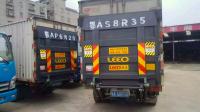 China Steel material tail lift hydraulic lifting equipment, load capacity 700-2000kg with DC24V 2KW for sale