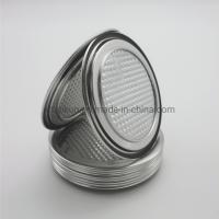 China 209# Easy Peel Off End Aluminum Foil Lids Round Shape for sale