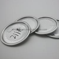 China Round Tin Can Lid 211#  65mm Aluminum Peel Off Lid For Pet Jar for sale